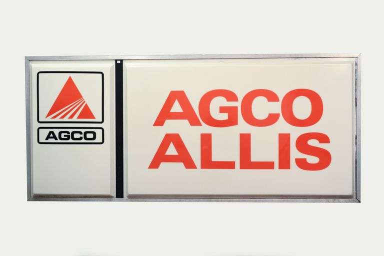 1990'S AGCO ALLIS SINGLE SIDED LIGHTED DEALER SIGN - Shackelton ...