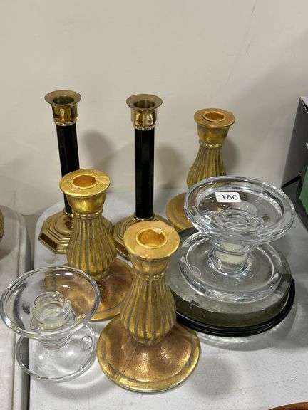 GROUP OF ASSORTED CANDLESTICKS - Shackelton Auctions Inc.