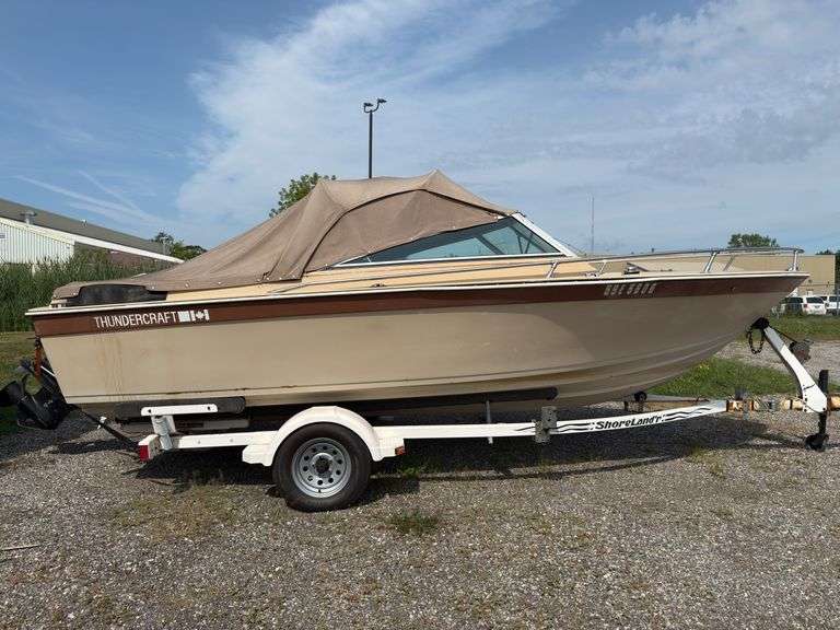 1980 THUNDERCRAFT 17.5' BOAT WITH 1992 BOAT TRAILER - Shackelton ...