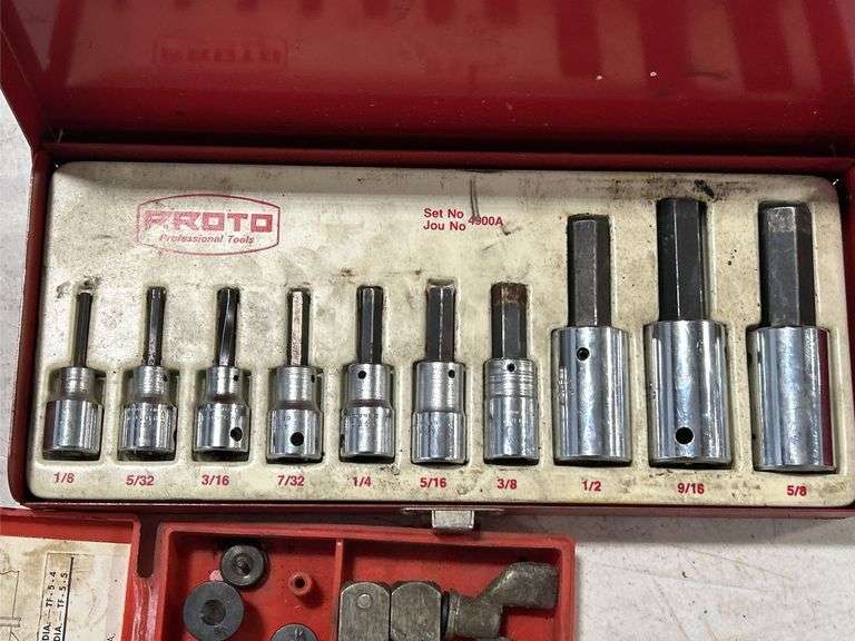 FLARING KIT AND PROTO SOCKETS 1/8" TO 5/8" - Shackelton Auctions Inc.