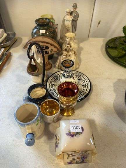 MUSICAL DRESSER BOX, VASES, BELL ETC. - Shackelton Auctions Inc.