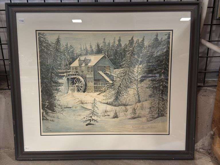 FRAMED, NUMBERED & SIGNED PETER ROBSON PRINT - 34" X 29" - Shackelton ...