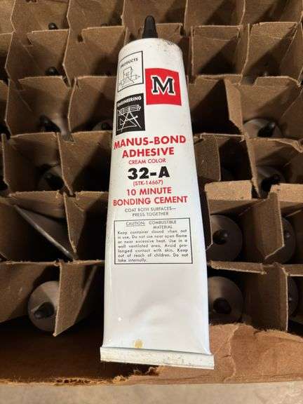 BOX OF MANUS-BOND ADHESIVE CREAM COLOR 32-A BONDING CEMENT - Shackelton ...
