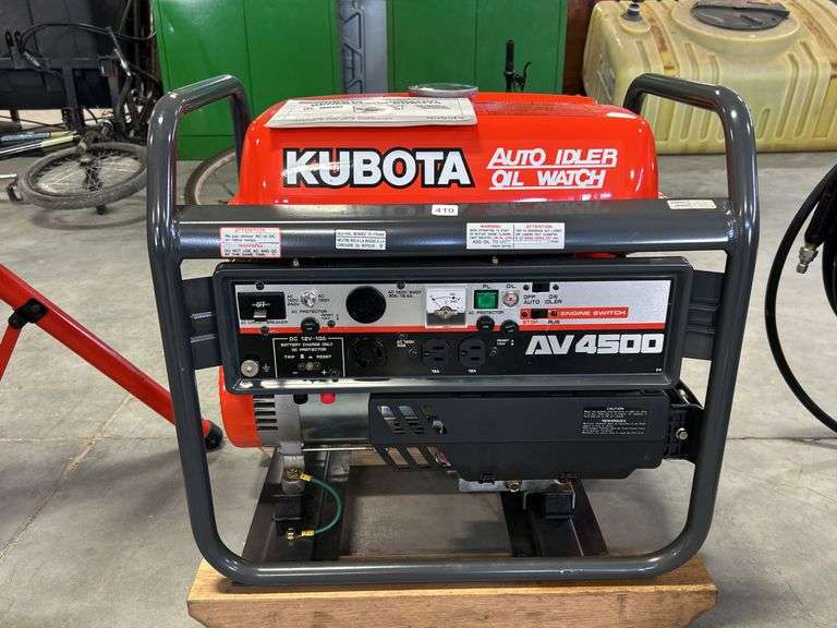 KUBOTA AV 4500 GENERATOR AS NEW - Shackelton Auctions Inc.