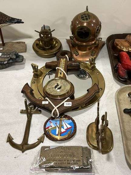 COLLECTION OF BRASS NAUTICAL THEMED ITEMS - Shackelton Auctions Inc.