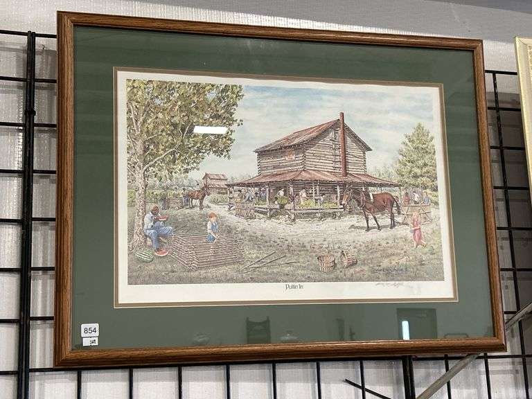 FRAMED AND SIGNED DONA AND JERRY LOCKLAIR PRINT - 30"X22" - Shackelton ...