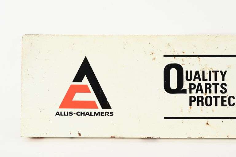 ALLIS-CHALMERS QUALITY PARTS D/S PAINTED METAL RACK SIGN - Shackelton ...