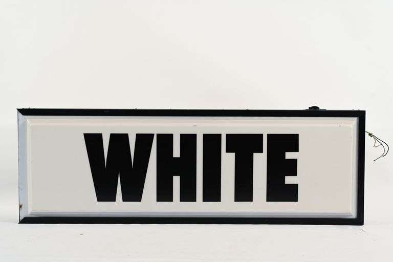 WHITE DOUBLE SIDED LIGHTED DEALER SIGN - Shackelton Auctions Inc.