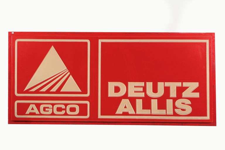 1980'S AGCO DEUTZ ALLIS EMBOSSED PLASTIC LIGHTED SIGN PANEL INSERT ...