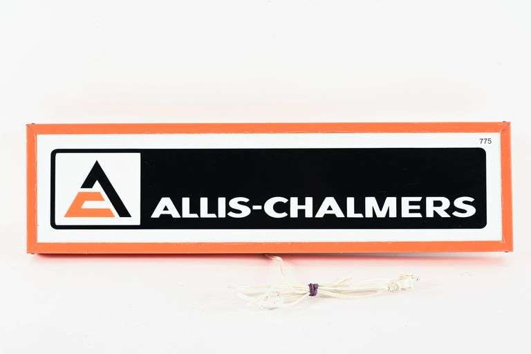 ALLIS-CHALMERS LIGHTED DEALERSHIP SIGN - Shackelton Auctions Inc.