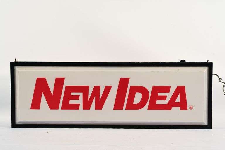 NEW IDEA DOUBLE SIDED LIGHTED DEALER SIGN - Shackelton Auctions Inc.
