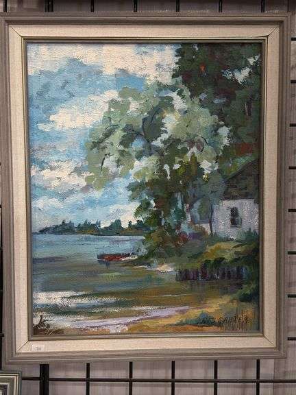 FRAMED & SIGNED IRIS CARTER OIL ON BOARD - 19" X 23" - Shackelton ...