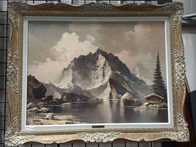 FRAMED H.J. GRODNER OIL ON CANVAS - 39" X 31" - Shackelton Auctions Inc.