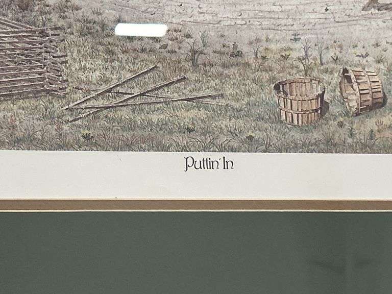 FRAMED AND SIGNED DONA AND JERRY LOCKLAIR PRINT - 30"X22" - Shackelton ...