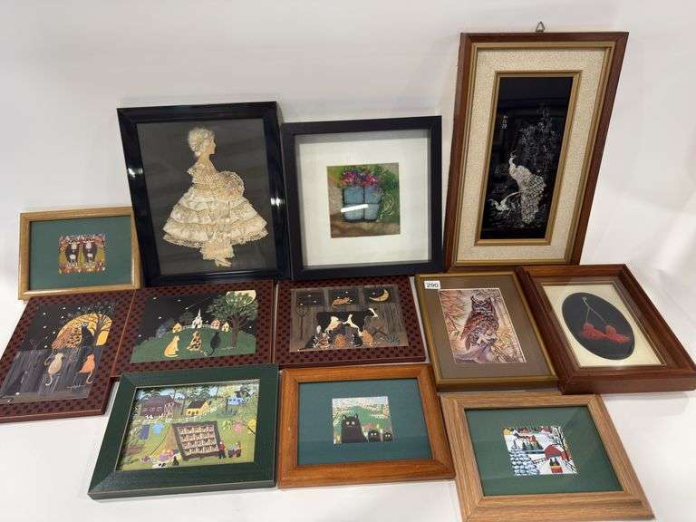 GROUP OF SMALL PRINTS, PICTURES & SHADOW BOX ART - Shackelton Auctions Inc.