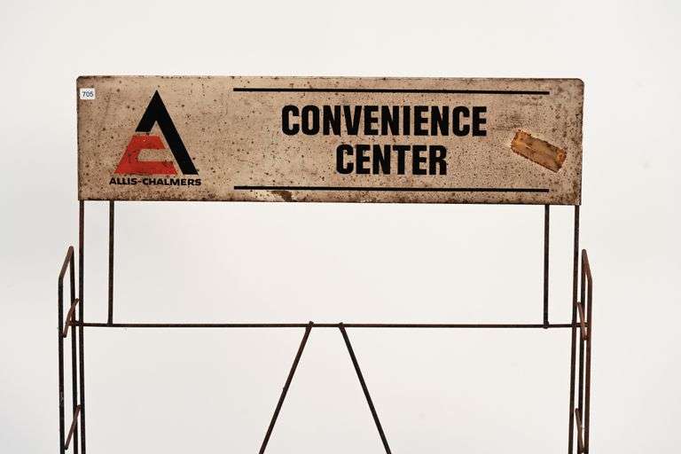 ALLIS-CHALMERS CONVENIENCE CENTER DISPLAY RACK - Shackelton Auctions Inc.