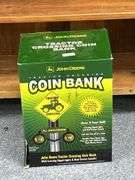 JOHN DEERE TRACTOR CROSSING COIN BANK - Shackelton Auctions Inc.