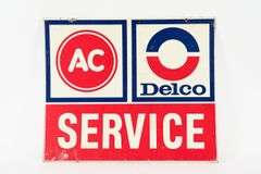 AC DELCO SERVICE D/S ALUMINUM SIGN - Shackelton Auctions Inc.