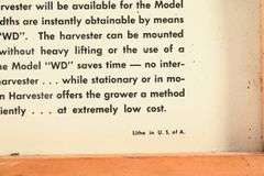 FRAMED 1950'S ALLIS-CHALMERS MODEL "WD" TRACTOR DEALERSHIP POSTER ...