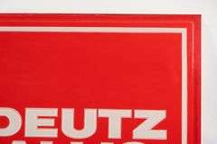 1980'S AGCO DEUTZ ALLIS EMBOSSED PLASTIC LIGHTED SIGN PANEL INSERT ...