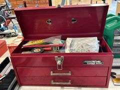 ARMSTRONG TOOL BOX WITH CONTENTS - Shackelton Auctions Inc.