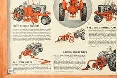 FRAMED 1950'S ALLIS-CHALMERS MODEL "WD" TRACTOR DEALERSHIP POSTER ...