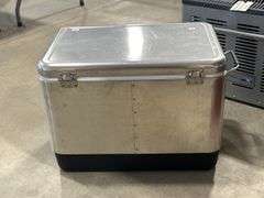 COLEMAN STAINLESS STEEL COOLER - Shackelton Auctions Inc.
