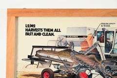 FRAMED 1970'S ALLIS-CHALMERS GLEANER L2/M2 COMBINES DEALERSHIP POSTER ...
