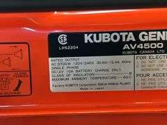 KUBOTA AV 4500 GENERATOR AS NEW - Shackelton Auctions Inc.