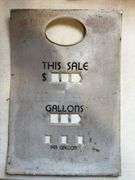 THREE ALUMINUM GAS PUMP FACE PLATES - Shackelton Auctions Inc.