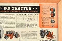 FRAMED 1950'S ALLIS-CHALMERS MODEL "WD" TRACTOR DEALERSHIP POSTER ...