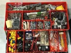 HOLT PLASTIC TOOL BOX WITH ELECTRICAL CONTENTS - Shackelton Auctions Inc.