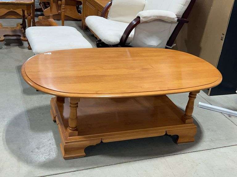 ROXTON TWO TIER COFFEE TABLE - 46"X27"X17" - Shackelton Auctions Inc.