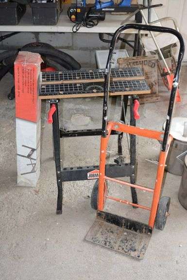 (2) Jobmate Workstands and Light Duty Cart - Shackelton Auctions Inc.