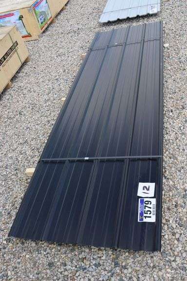 5 SHEETS OF TUFF-RIB 29GA METAL PAINTED (BLACK) - Shackelton Auctions Inc.