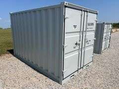 11FT STEEL STORAGE ROOM WITH SIDE DOOR & WINDOW - Shackelton Auctions Inc.