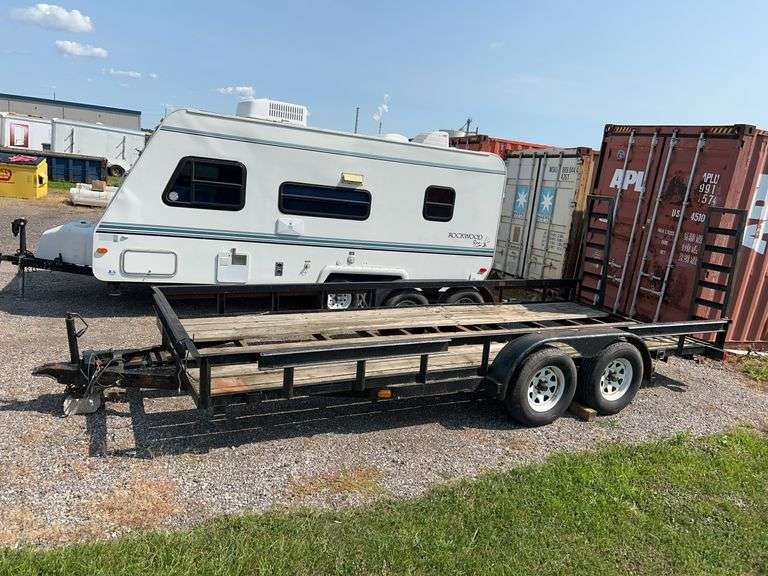 HOMEMADE TANDEM AXLE TRAILER WITH RAMPS - 7" X 18" - Shackelton ...