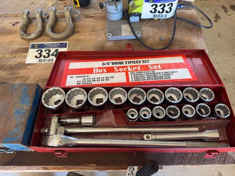 POWER FIST 21 PC. 3/4" SOCKET SET - Shackelton Auctions Inc.