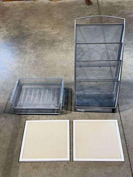 WIRE PAPER/FOLDER BINS AND WALL RACK - Shackelton Auctions Inc.