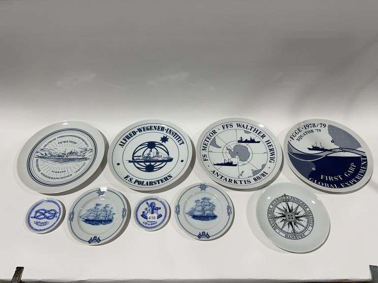 GROUP OF ASSORTED BOAT THEMED PLATES - Shackelton Auctions Inc.