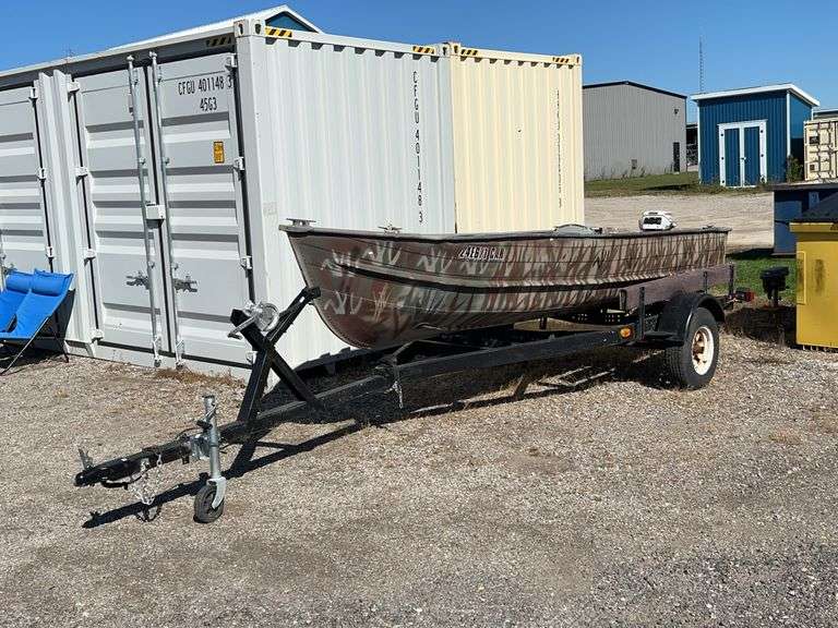 15' ALUMINUM FISHING\HUNTING BOAT WITH HOMEMADE TRAILER - Shackelton ...