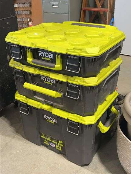 RYOBI STACKING TOOL CADDIES WITH CONTENTS - 23"X20"X30" - Shackelton ...