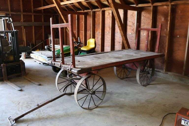 STEEL WHEEL BAGGAGE CART - Shackelton Auctions Inc.