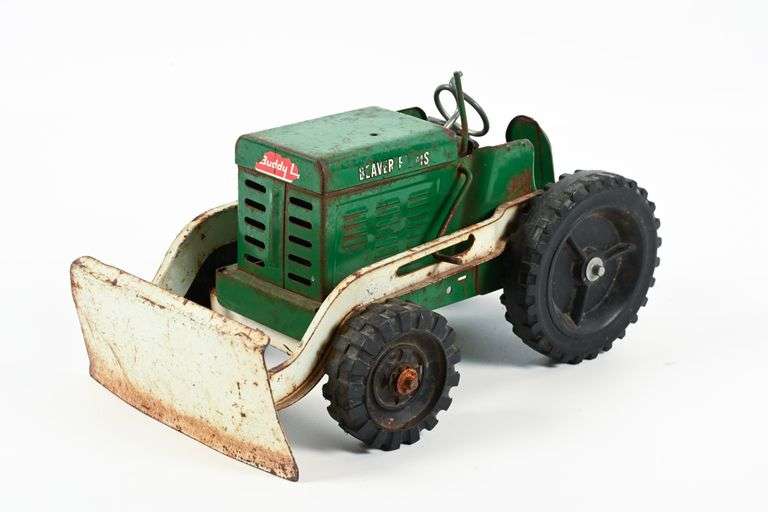 BUDDY L BEAVER FARMS PRESSED STEEL TRACTOR WITH BLADE - Shackelton ...