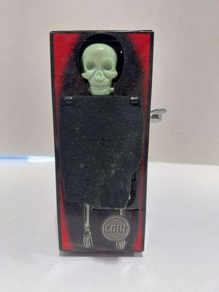 YONE TIN WIND-UP COIN BANK - Shackelton Auctions Inc.
