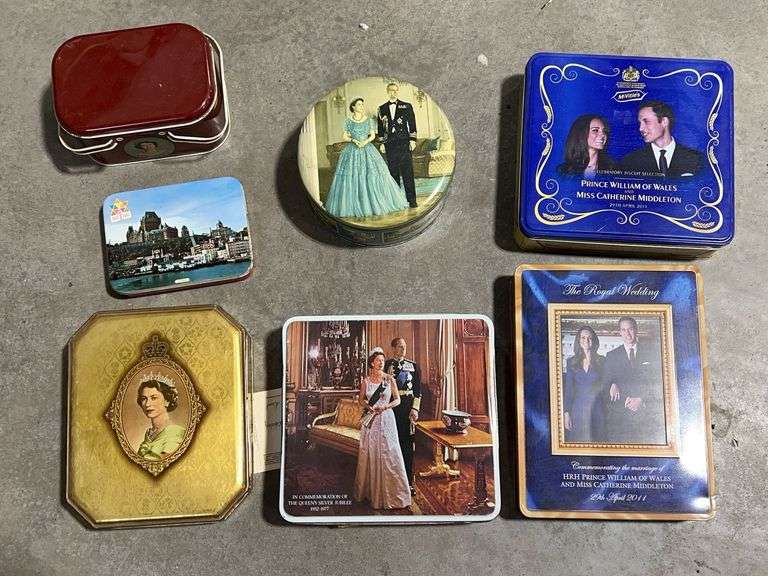 TWO BOXES OF COLLECTOR TINS - Shackelton Auctions Inc.