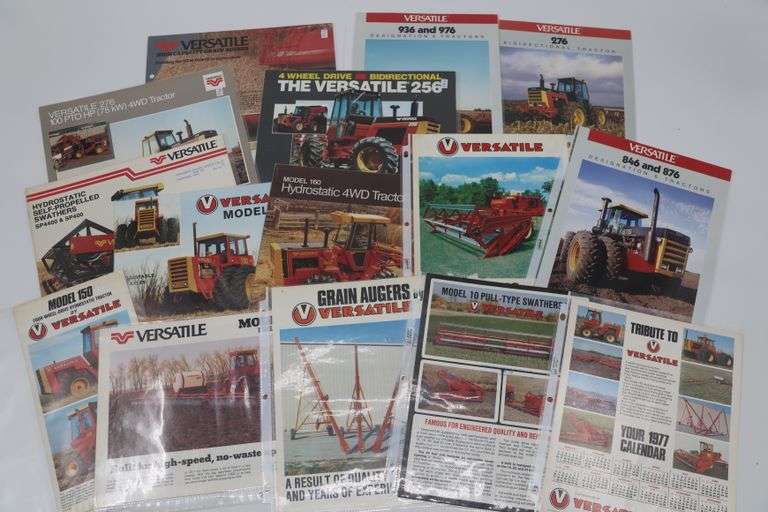 GROUP OF 1970'S AND 80'S VERSATILE DEALERSHIP PAMPHLETS - Shackelton ...