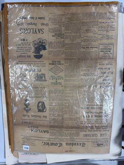GROUP OF ANTIQUE NEWSPAPERS AND CUTOUTS - Shackelton Auctions Inc.