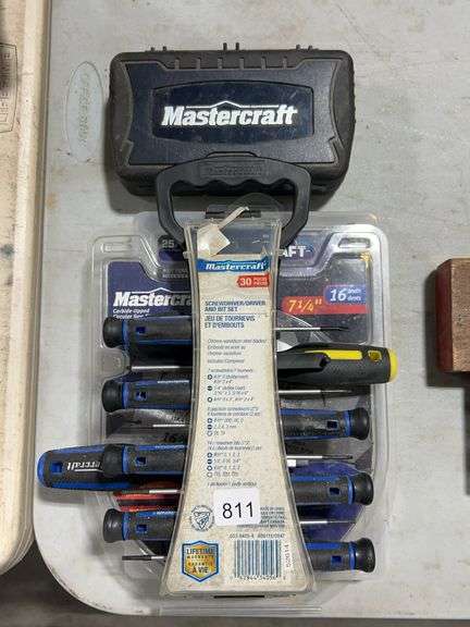 MASTERCRAFT SCREWDRIVERS, SAW BLADES, AIR TOOL ACCESSORY KIT AND BITS ...