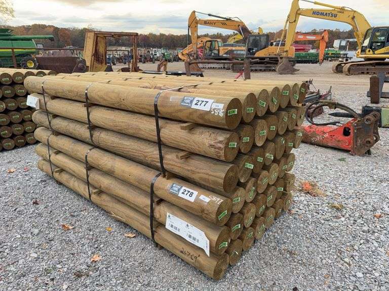 (21) 6" x 8' Treated Perfect Round Posts - Witcher Farms Inc